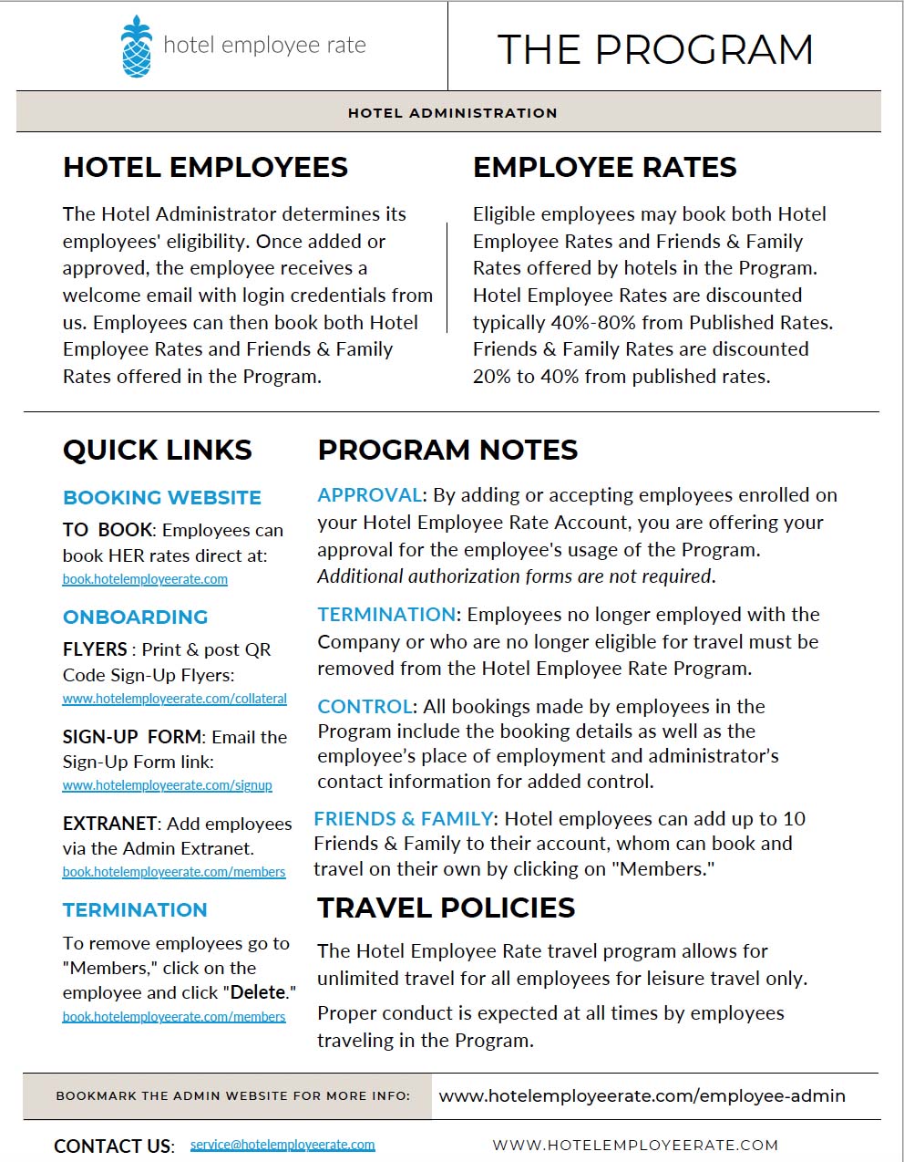 Collateral | Hotel Employee Rate
